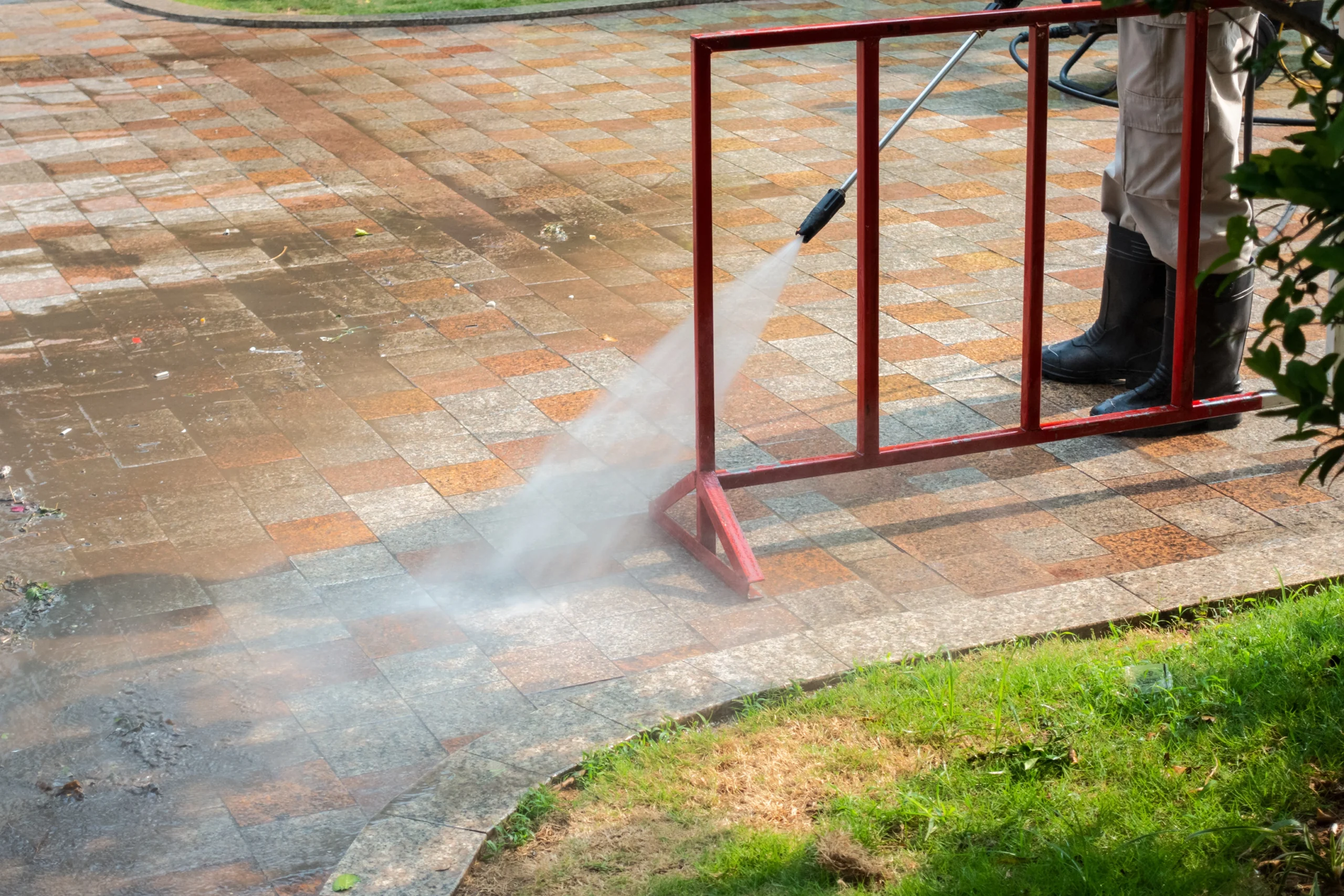 Learn about the benefits of power washing your outdoor pavers, siding